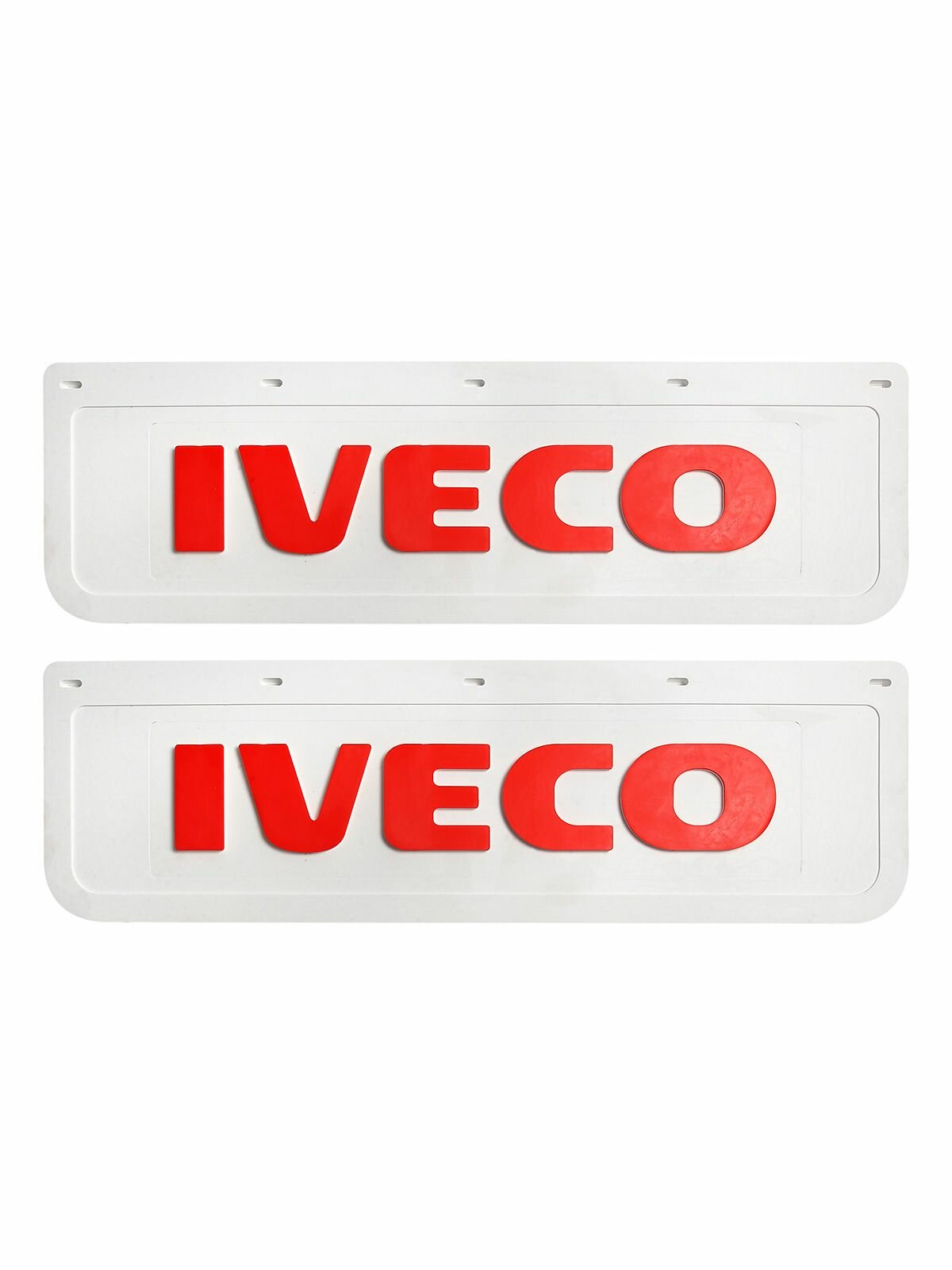 Брызговики резиновые на автомобиль "IVECO" (2 штуки), на передний бампер 600x180 мм. (LUX). Сделано в России (25969)