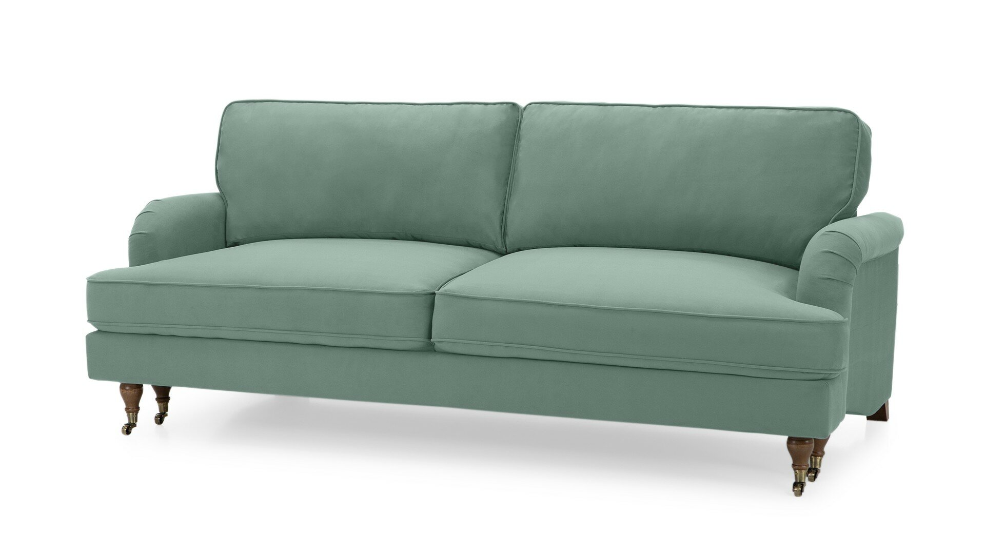 Диван Бристоль Vivaldi 10 NEW 225x110x91 см, зеленый Велюр, еврокнижка GOODFORM