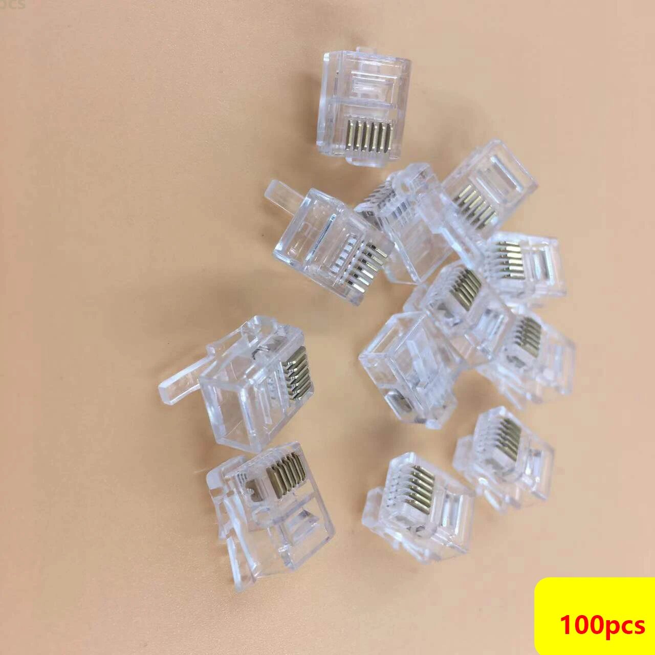 RJ12 кабели QiqiaoHeart 6P6C 10-100 шт 100 pcs Crystal Head