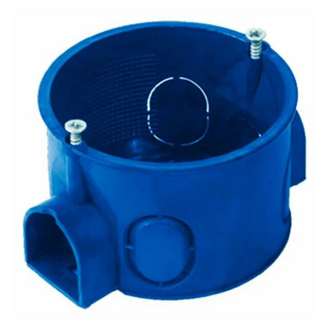 Коробка установочная GUSI С3М1.1 Евро, 60х40 мм, для сплошных стен, IP20, синяя