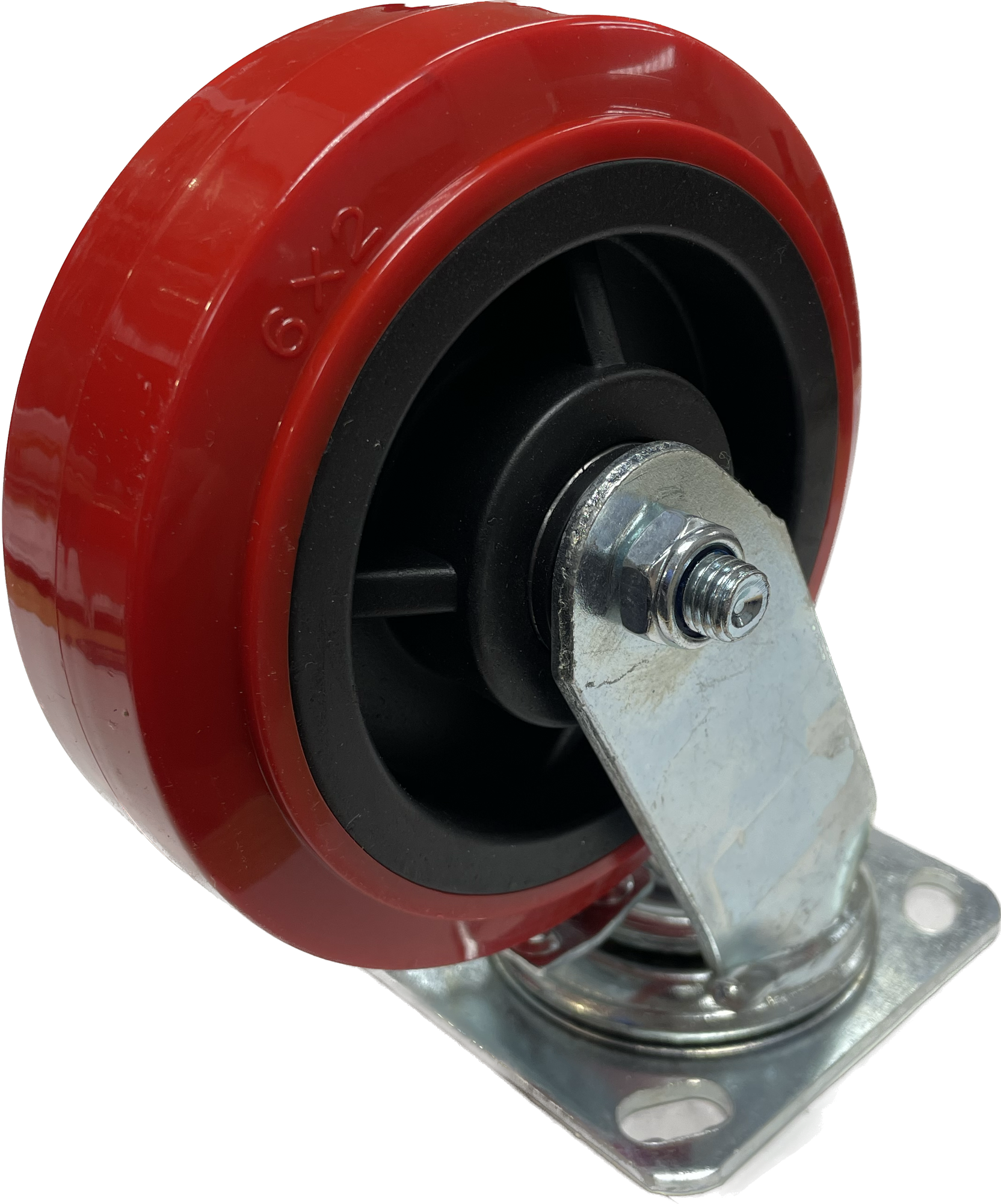 Колесо поворотное SC-PVC-63 (г/п 430кг, Ф 150мм), крепление платформа, шариковый подшипник