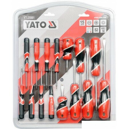 Набор отверток Yato YT-25981 (15 предметов)
