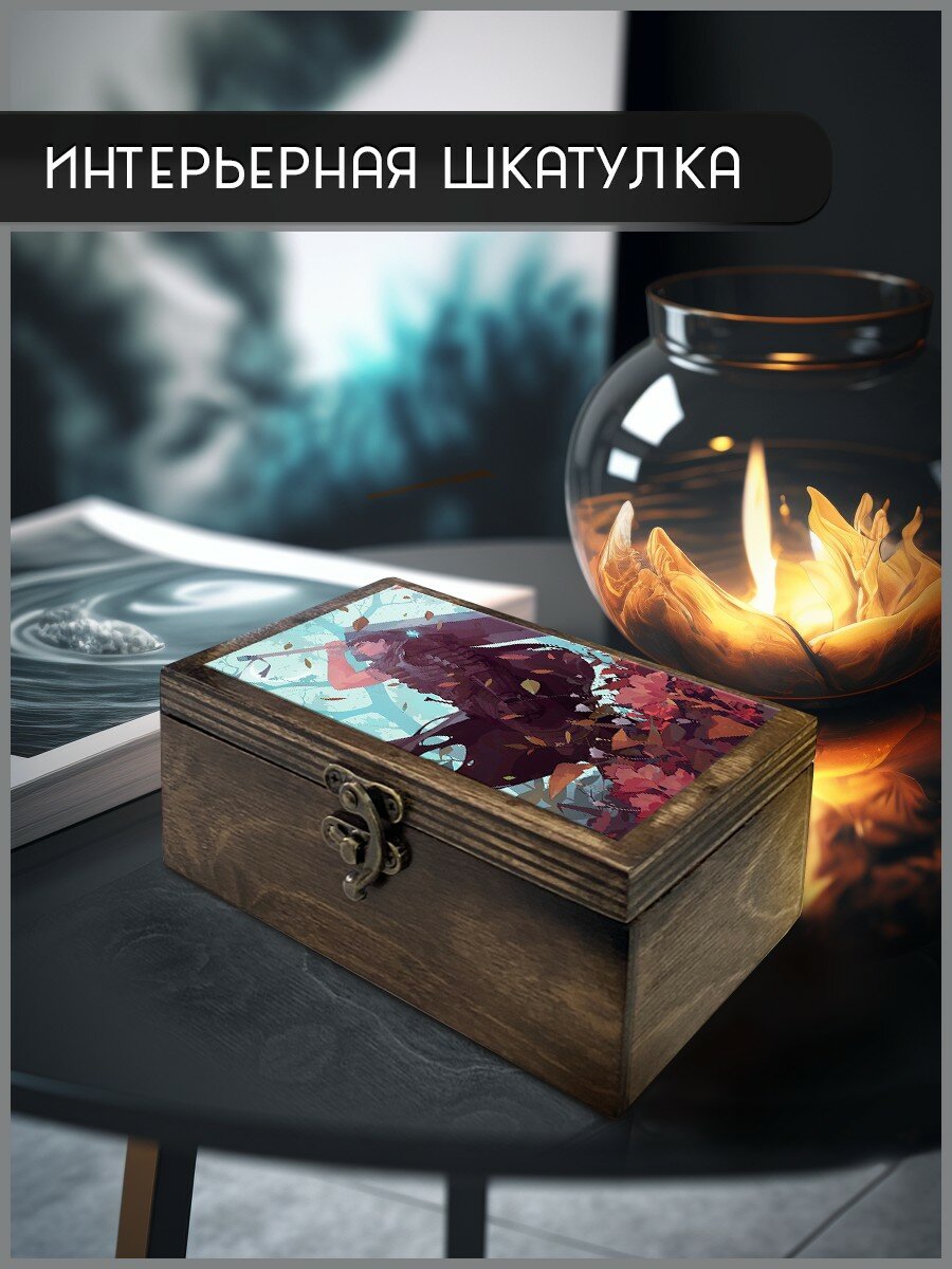 Шкатулка интерьерная для украшений универсальная 16x10x6 см аниме Берсерк (Berserk, Гатс, Гриффит) - 2141