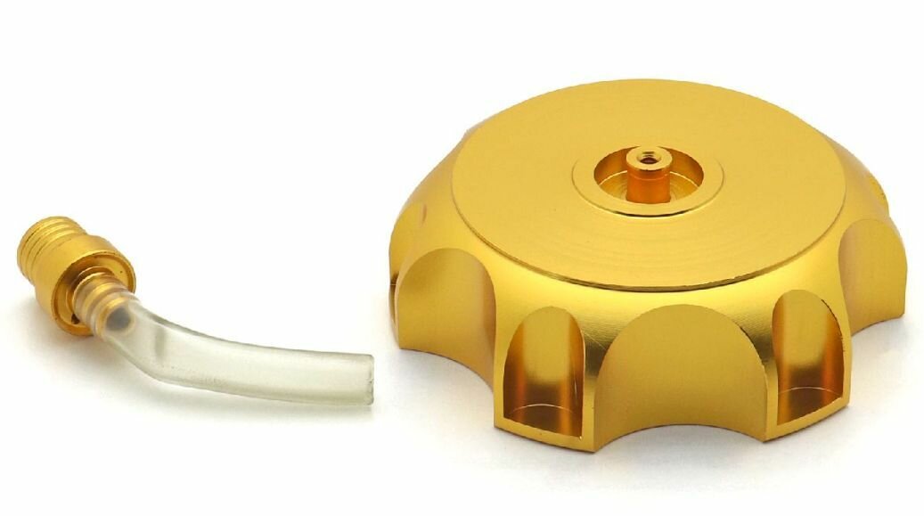 Крышка бензобака TTR125-250 с втулкой испарителем (золото)