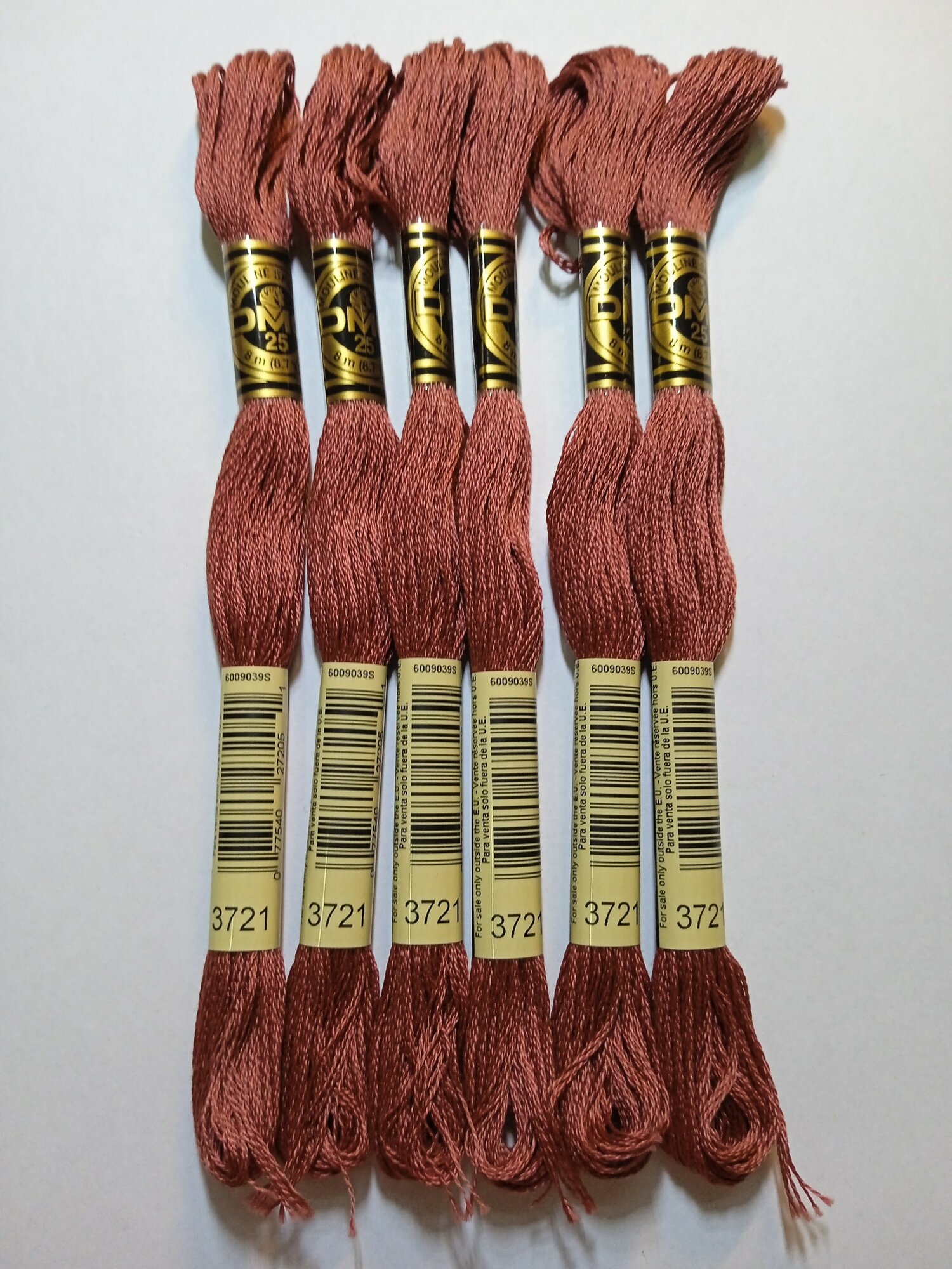 Набор ниток мулине, 8 м, 6 шт DMC-3721_6