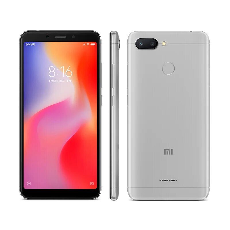 Глобальная прошивка, оригинальный Xiaomi Redmi 6, 4 ГБ, 64 ГБ, 13000 мАч, мобильная связь, GooglePlay, сканер отпечатков пальцев, восьмиядерный, 6,6-дюймовый, 4G, смартфон, б/у