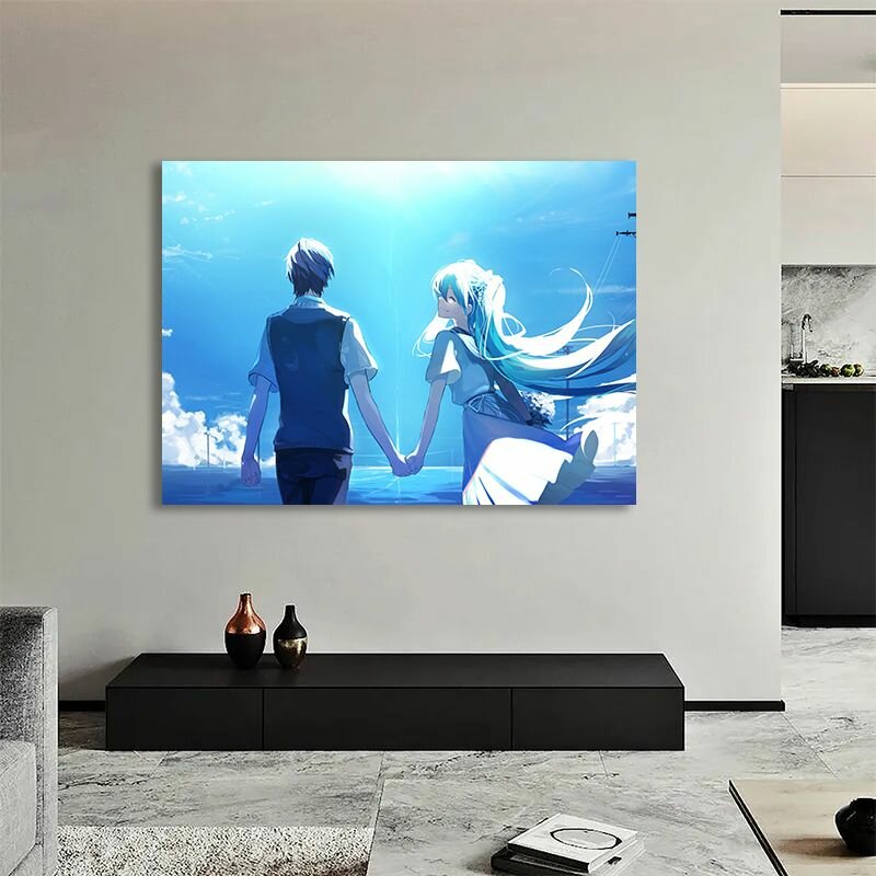 Картина аниме, Девушки, постеры аниме, в детскую комнату, 20х30 см.