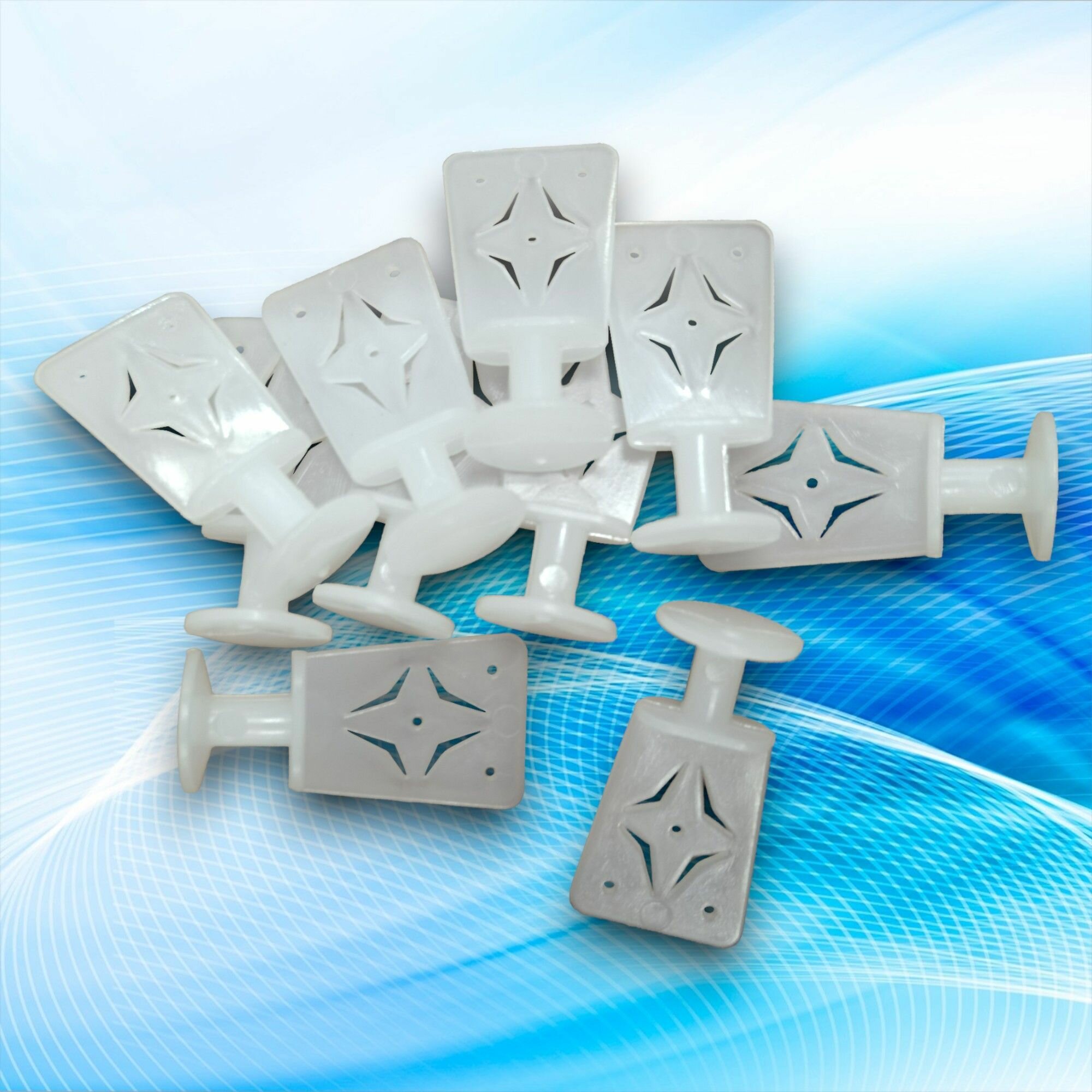 Крючки для штор. (Бегунки №2), для направляющих автоштор (10шт.) Сделано в России (12628)