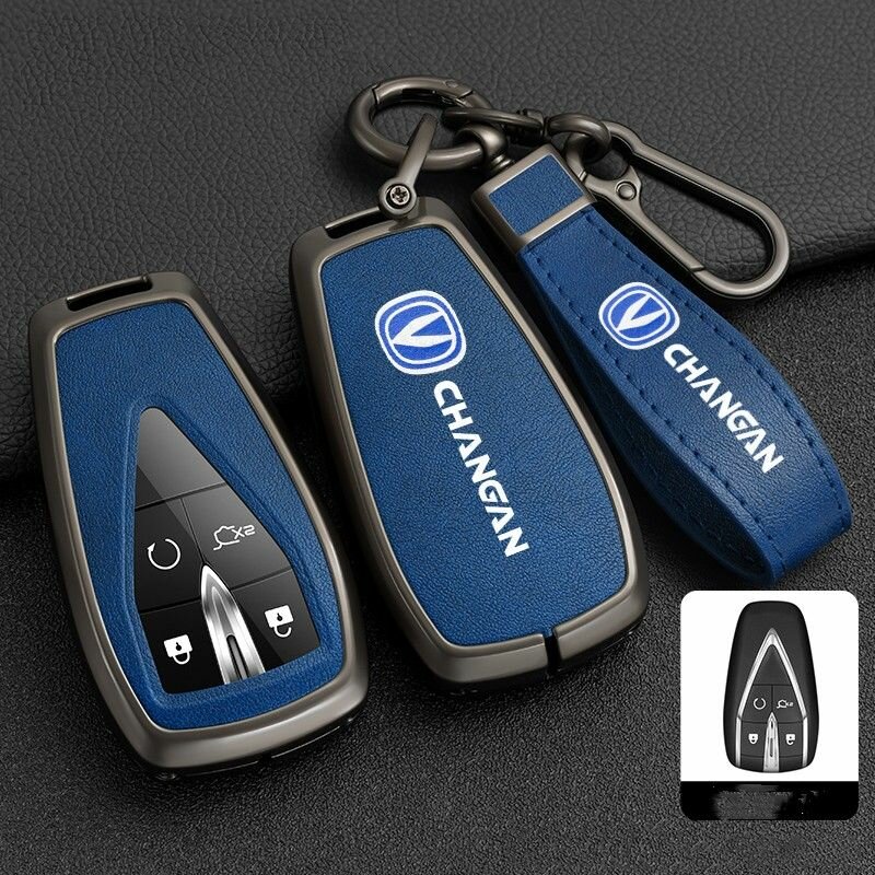 Легкосплавный автомобильный чехол для дистанционного ключа, чехол-брелок для Changan CS35, CS55, CS75 Plus, Аудиоустройство 2019 2020 2021 Аксессуары Oushang X5 X7 EV
