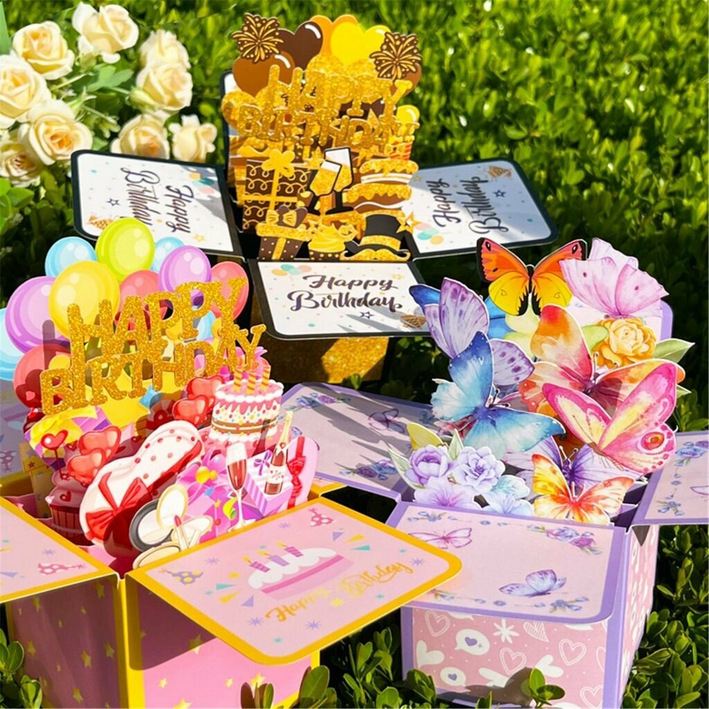 Серия 3D поздравительных открыток на день рождения-s662