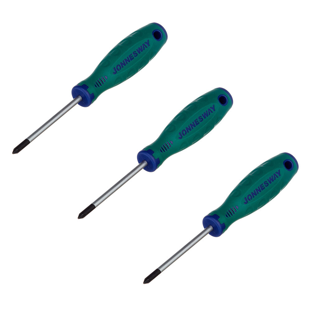 Отвертка PH1 80 мм крестовая Anti-slip grip (D71P180) (3 шт.)