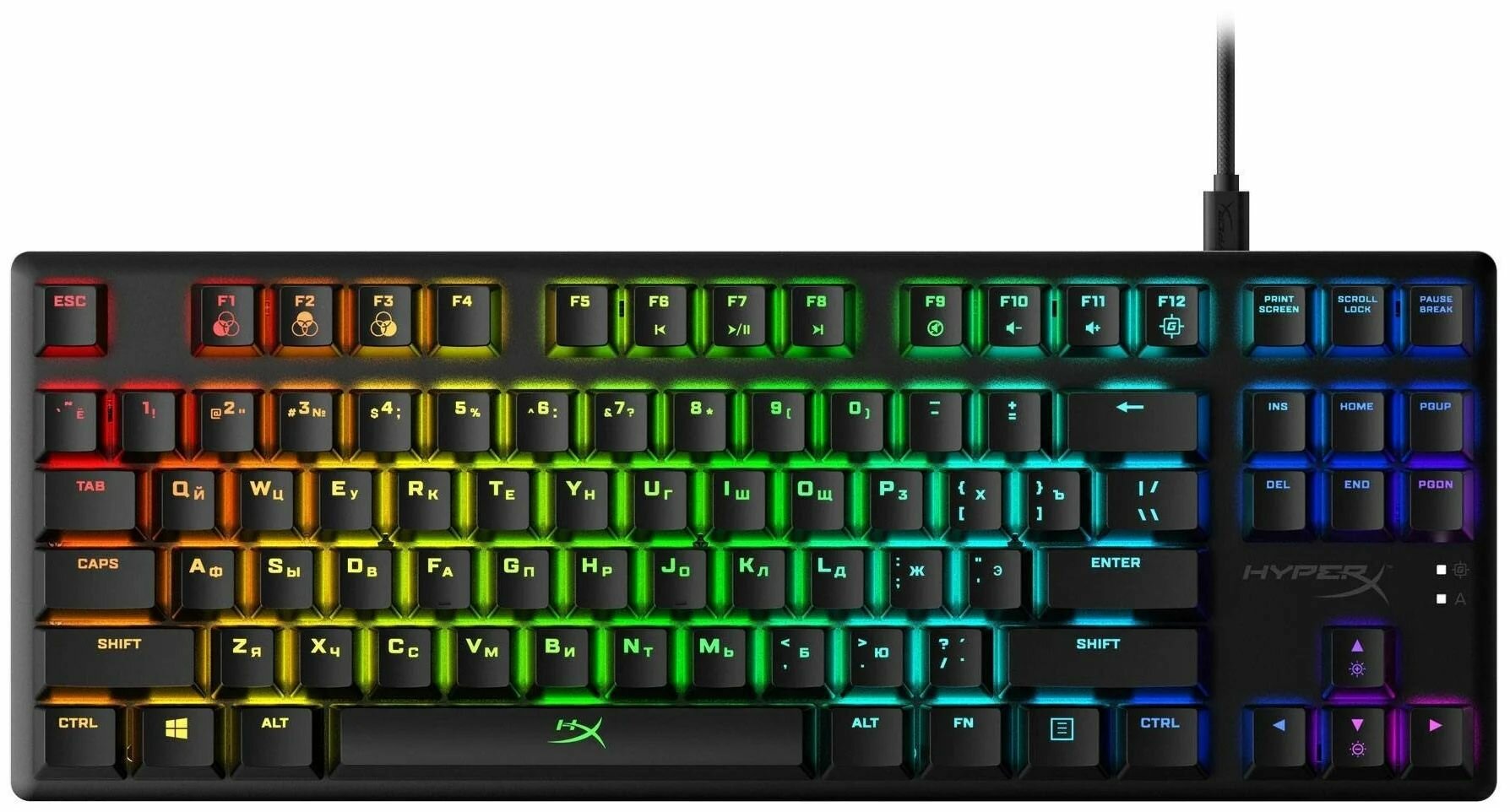 Клавиатура HyperX Alloy Origins Core 4P5P3AA#ABA Механическая, USB, игровая, HyperX Red, RGB