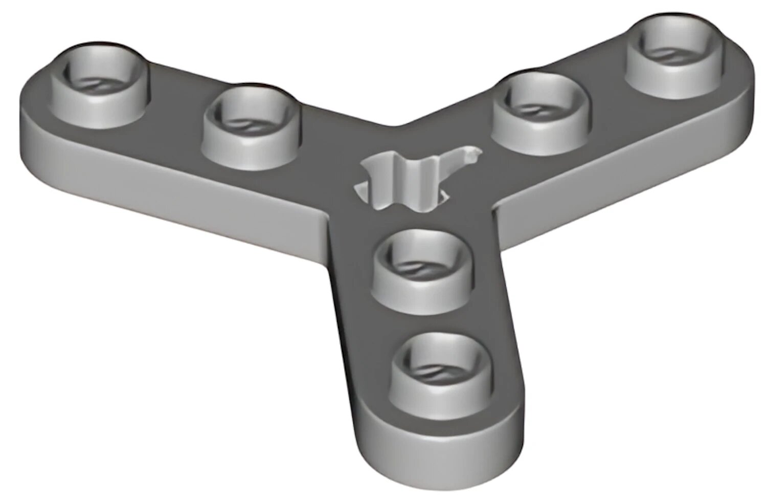 Деталь Lego Technic, Plate Rotor 3 Blade with Smooth Ends and 6 Studs (Propeller) 32125 (51138) Light Bluish Gray U
