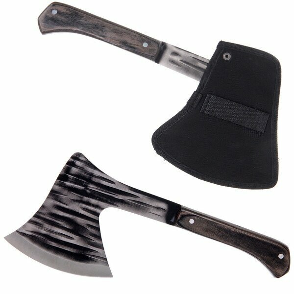 Топор туристический КНР 350х148х23 мм, с чехлом в комплекте
