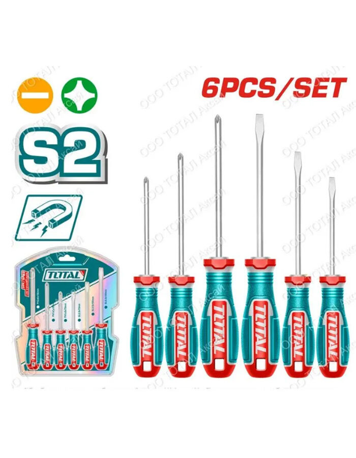 Набор отверток 6штTOTAL