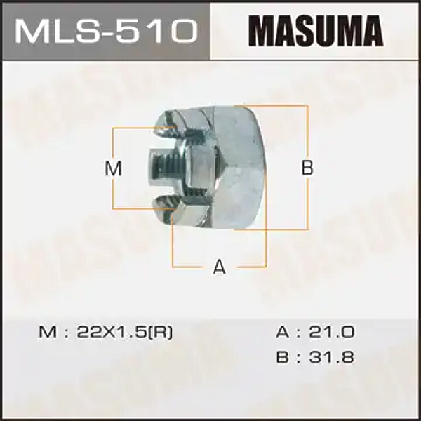 MASUMA MLS-510 гайка шруса м22x1, 5x21