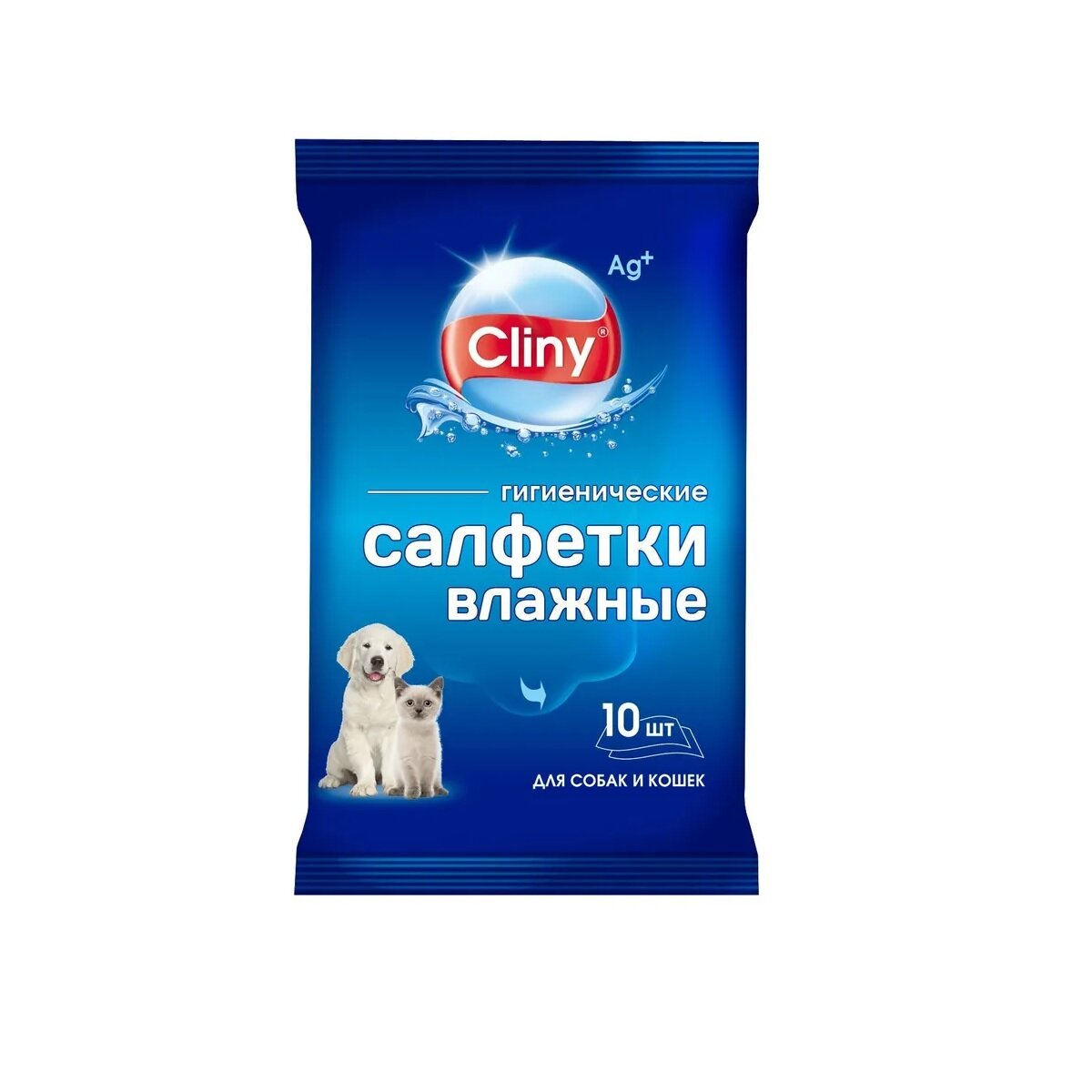 Экопром Cliny Салфетки влажные гигиенические для собак и кошек 10 штук