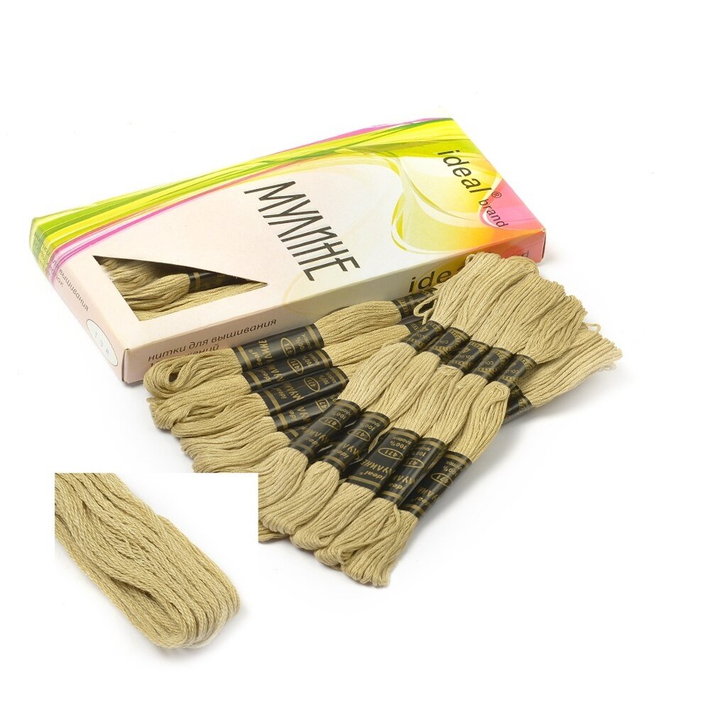 Нитки мулине IDEAL 100% хлопок, 24х8 м, цвет 471 (МУЛ. ТВ. IDEAL.471)