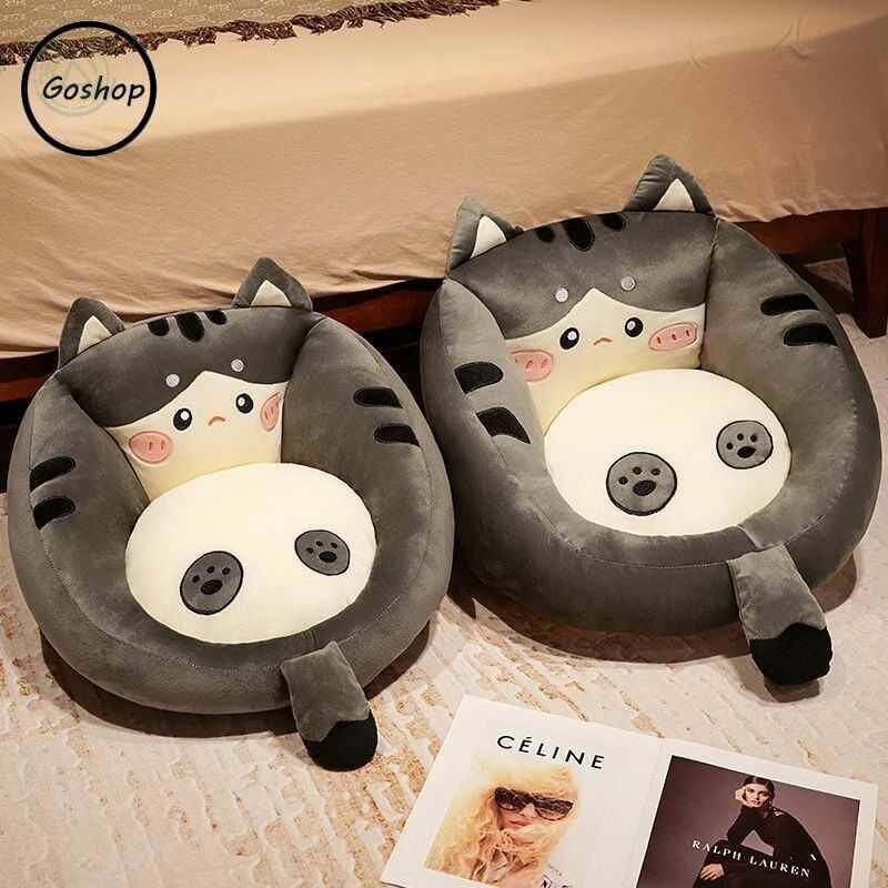 Мультяшный детский диван-футон офис, спальня, подушка для ягодиц, черный кот, большой 55*35 см