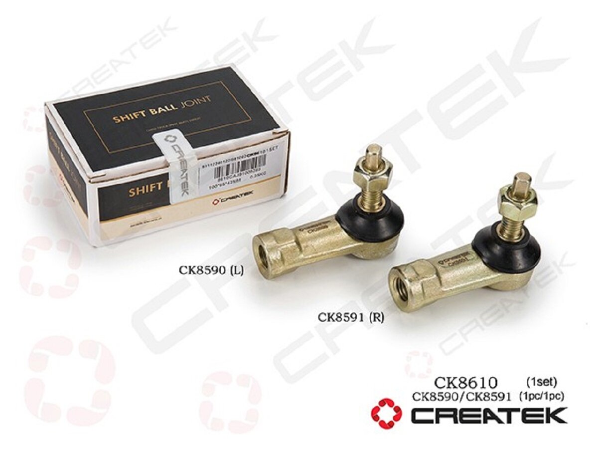 Наконечник тяги КПП M12*1,75/M10*1.5 левый DAF/Scania/Volvo/MAN CK8590 (Createk)