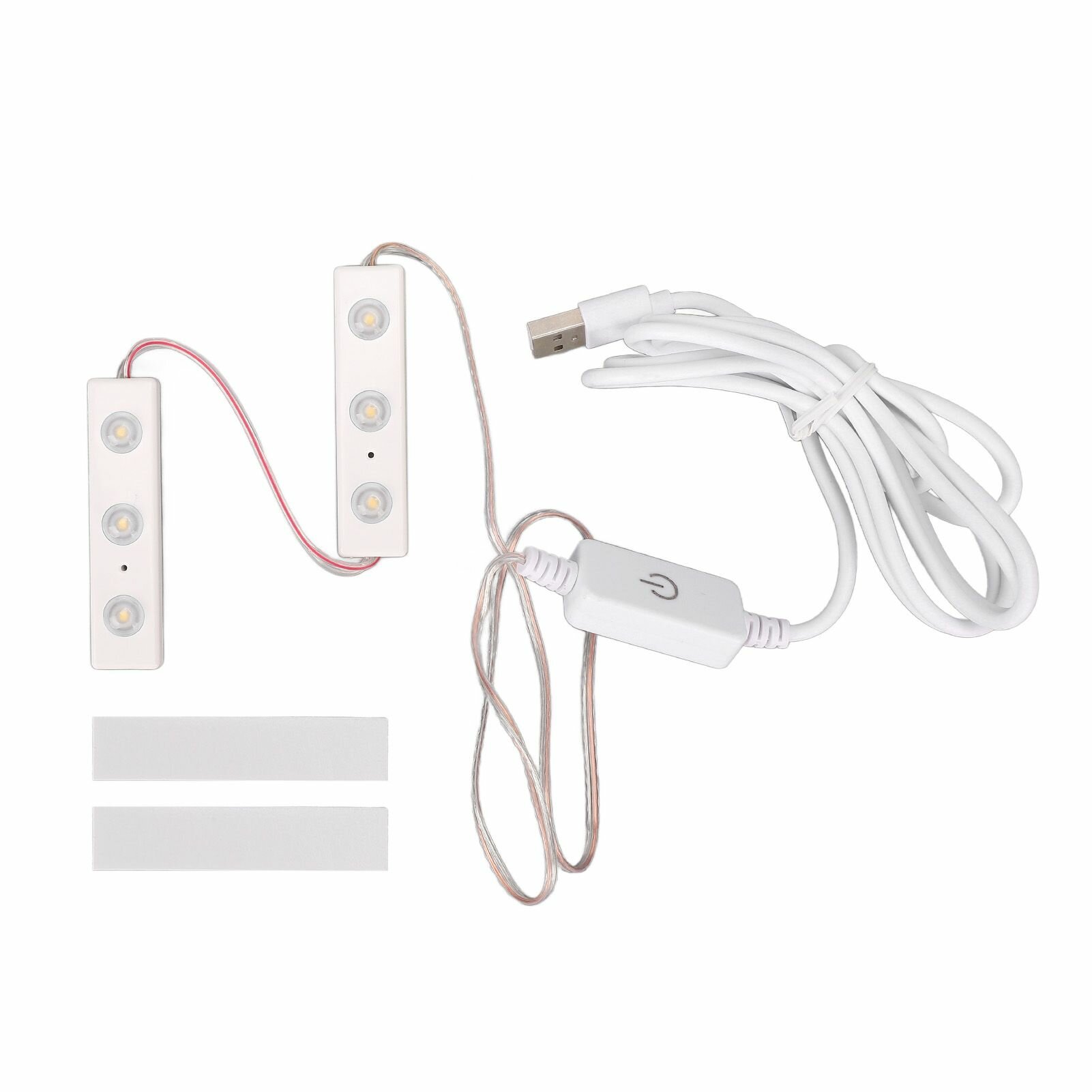 Светодиодная подсветка зеркала для макияжа, регулируемая яркость, USB-разъем, 2 струны (6 шт. световых чипов), лампочка для зеркальной ленты своими руками, энергоэффективность, компактный дизайн