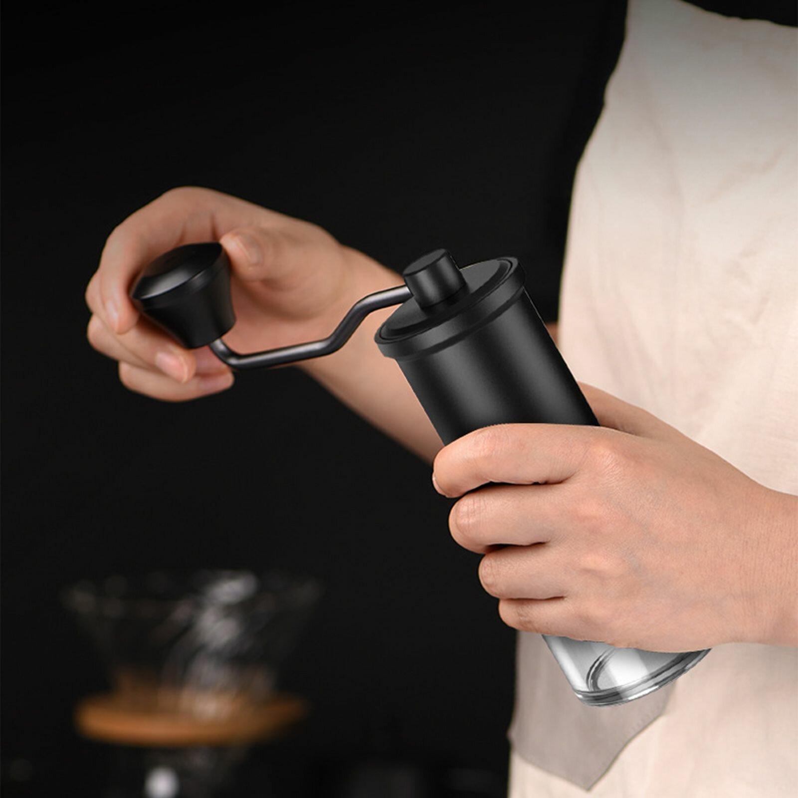 Премиальная ручная кофемолка с регулируемым помолом для домашнего использования