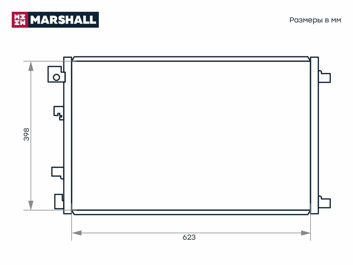 Радиатор кондиционера Nissan Qashqai I 06- (M4991081), Marshall M4991081