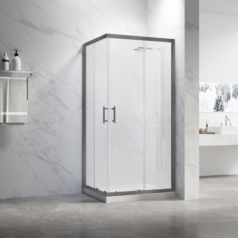 Душевой уголок Veconi Rovigo 110х90 RV27GM-11090-01-C8 оружейная сталь