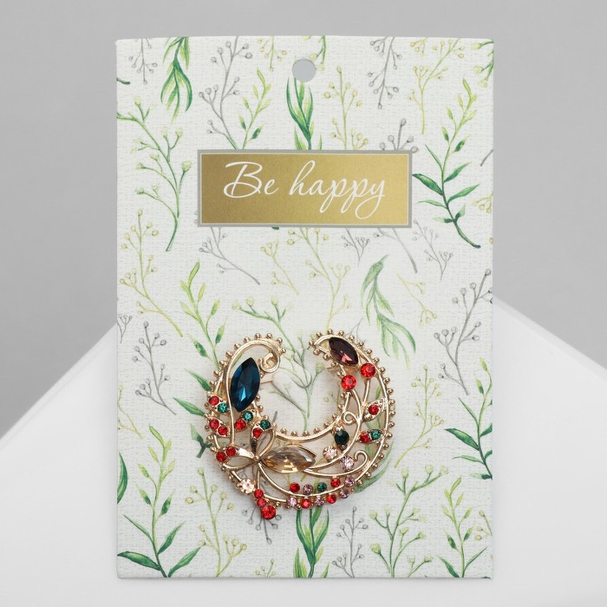 Брошь, стразы, стекло