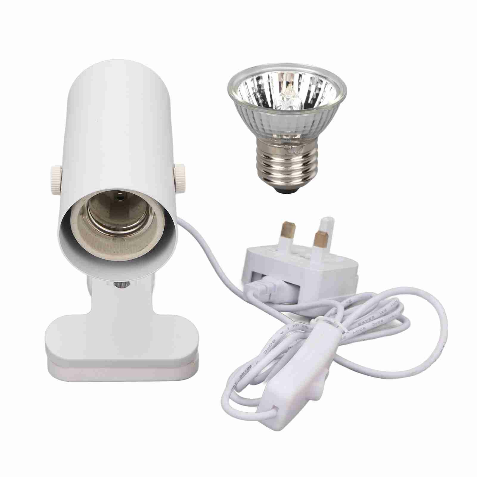 Лампа UVA UVB для рептилий мощностью 50 Вт, полноспектральная, с зажимом, нагревательная лампа для амфибий и рептилий, загорающих на солнце