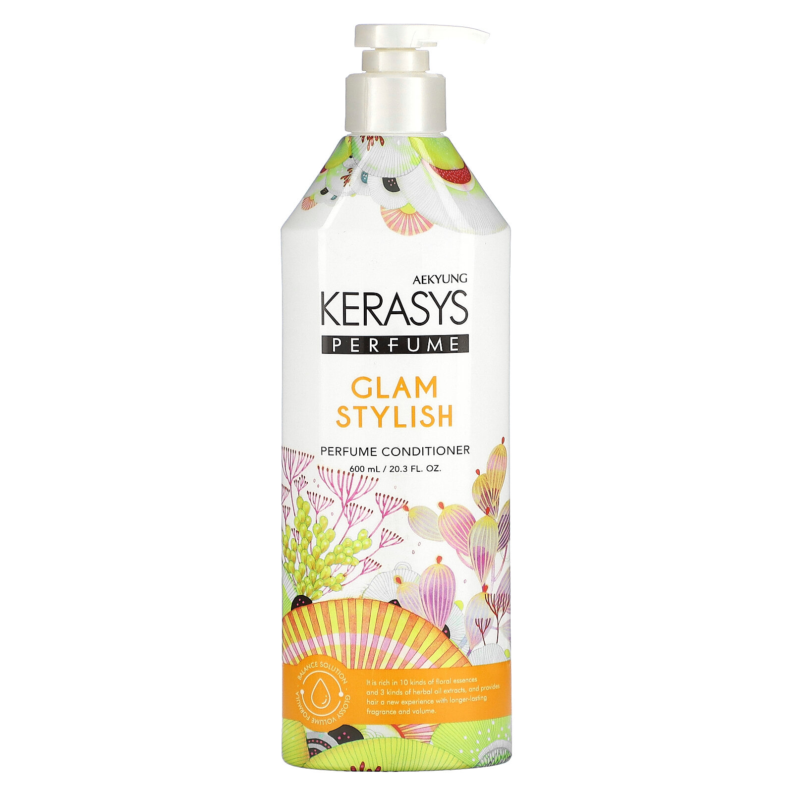 Кондиционер для волос KeraSys "Гламур", с экстрактом ромашки, парфюмерная отдушка 600мл