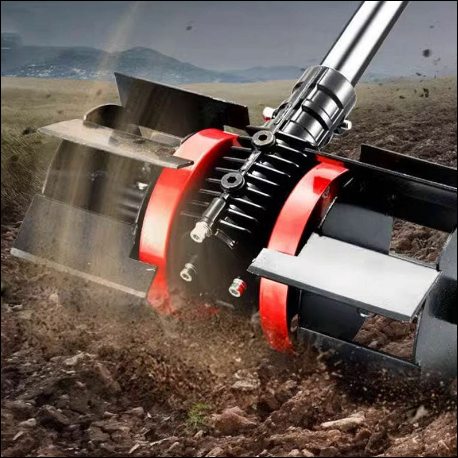 Культиватор рыхлитель дисковый пропольник, Триммер аккумуляторный садовый, Мотыга садовая большая Кетмень, Культиватор ручной, марганцевая стальная прополка, Диаметр интерфейса 26 мм,