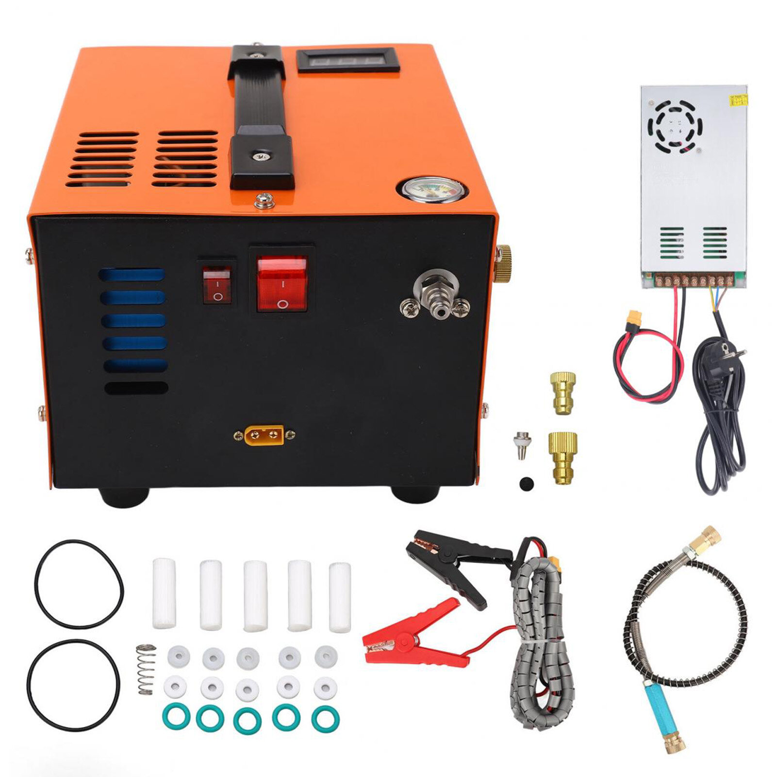 PCP компрессор 4500PSI/30Mpa с автоотключением, фильтром, EU Plug