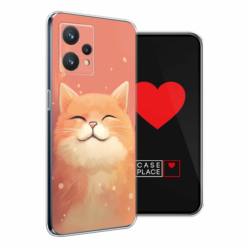 Чехол на Realme 9 4G/9 Pro Plus / Реалми 9 4G/9 Pro Plus с принтом "Довольный рыжий котик" — фото 1