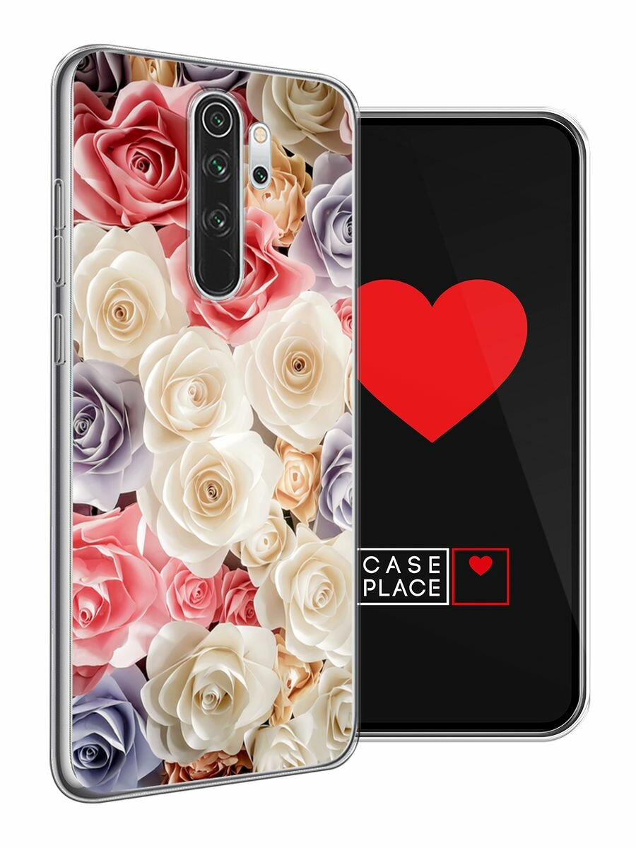Чехол на Xiaomi Redmi Note 8 Pro / Сяоми Редми Нот 8 Про с принтом "Пастельные розы" — фото 1
