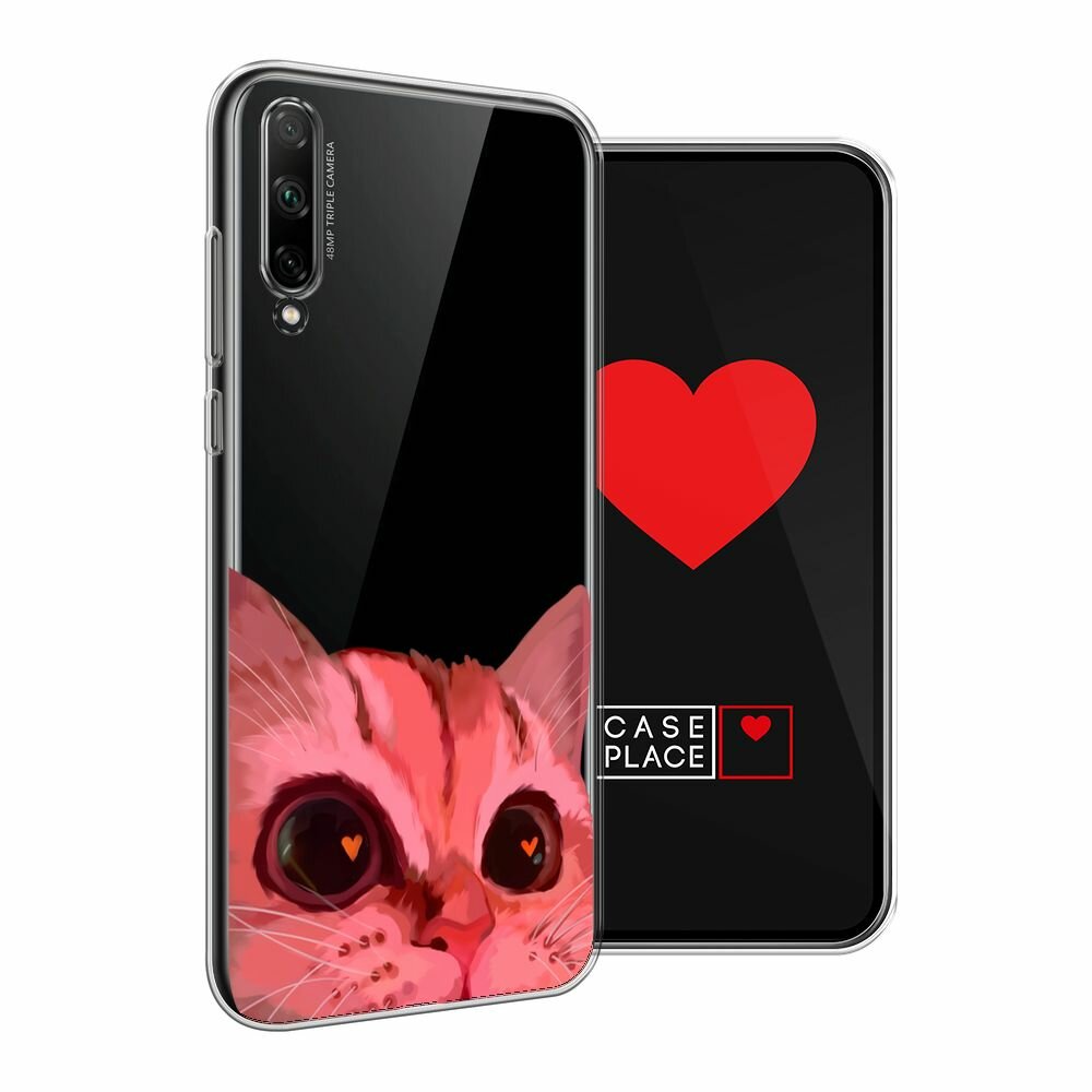 Чехол на Honor 30i / Хонор 30i с принтом "Affectionate cat - 8 марта", прозрачный — фото 1