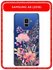 Чехол на Samsung Galaxy A8 2018 / Самсунг Галакси А8 2018 с принтом "Лиловые пол...