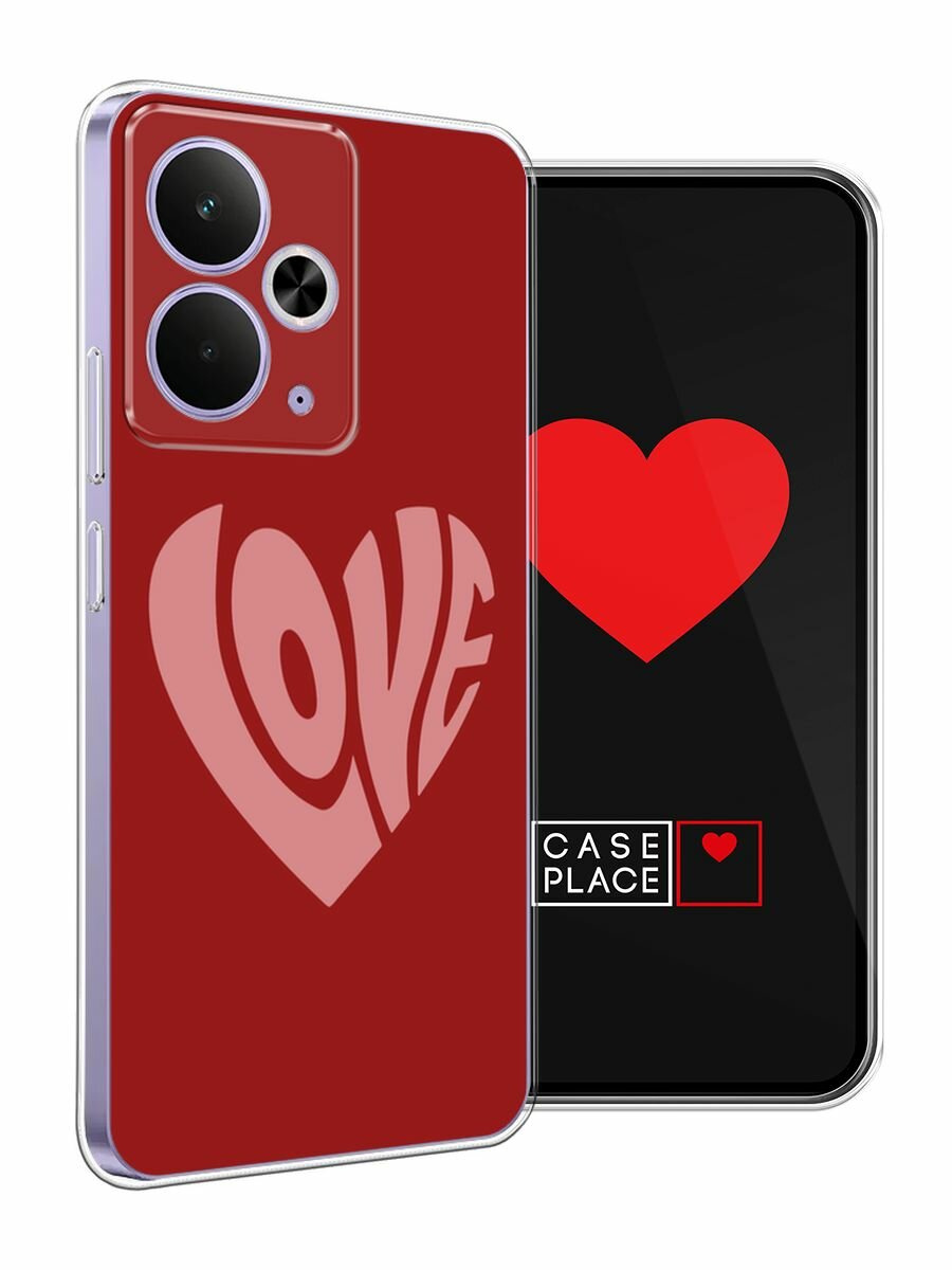 Чехол на Realme 14T / Реалми 14Т с принтом "Love heart 1 - 14 февраля" — фото 1
