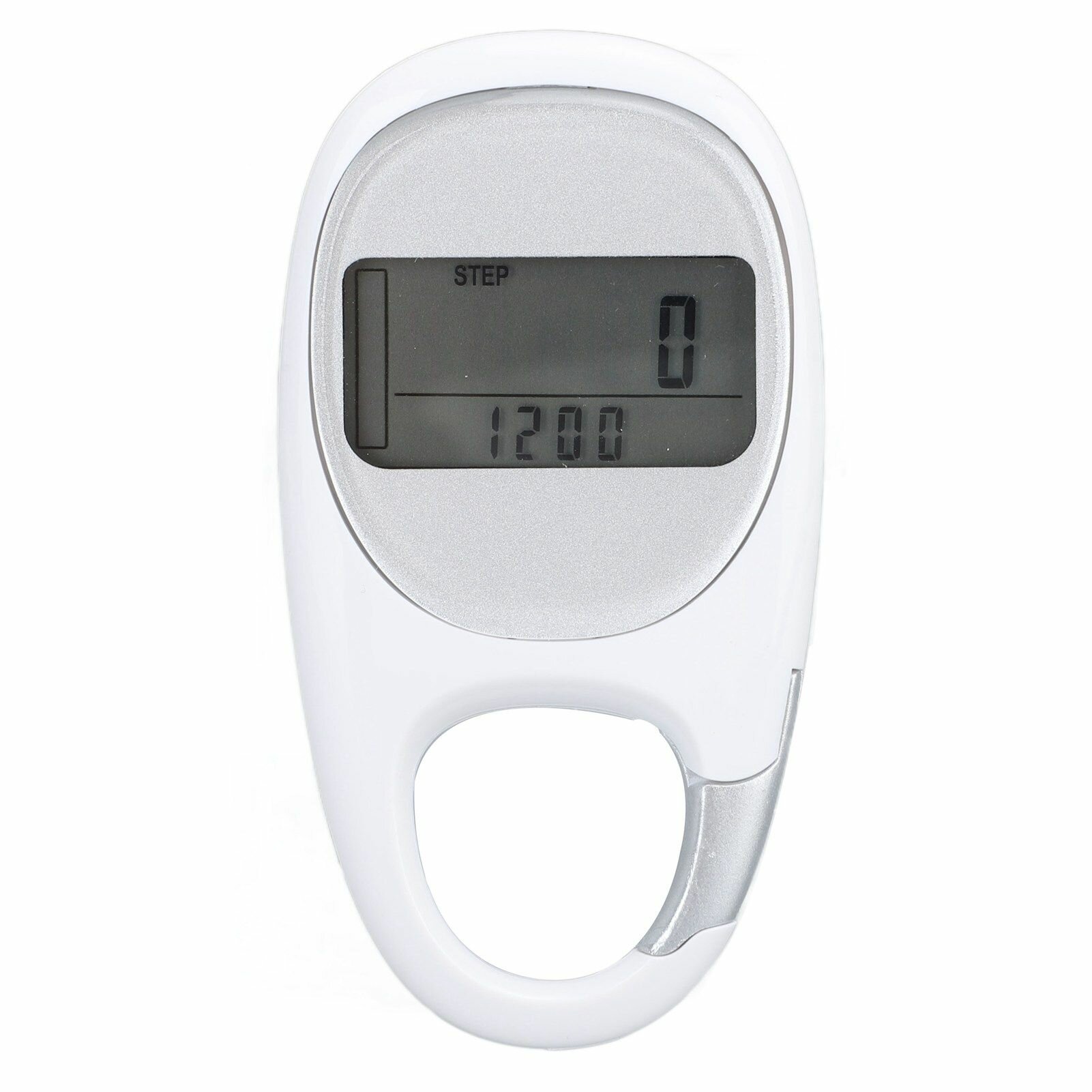 Шагомер для ходьбы Многофункциональный зажим для памяти на счетчике шагов для путешествий Альпинизм Спорт Белый
