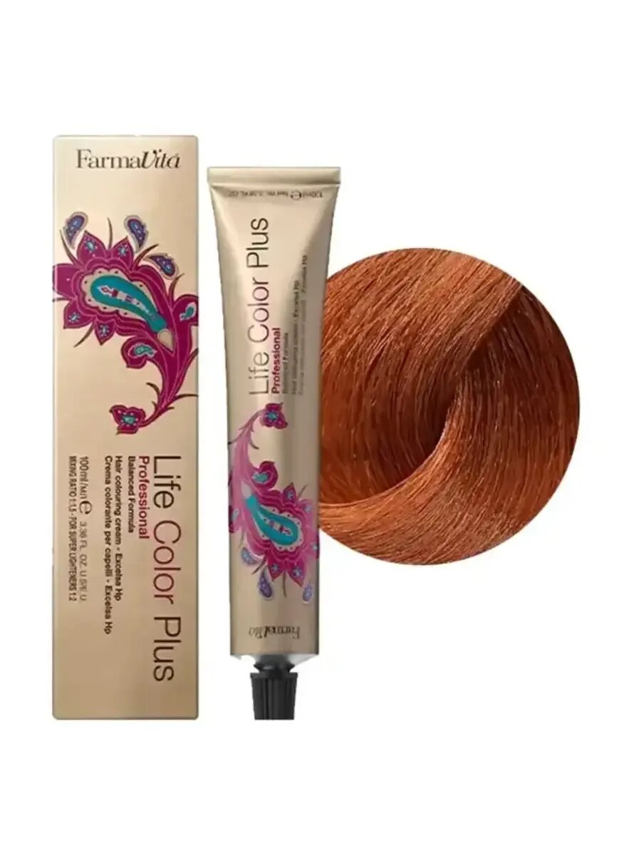 Краска для волос Farmavita Hair Coloring Life Color Plus Prof, Перманентный краситель с низким содержанием аммиака, 8.45