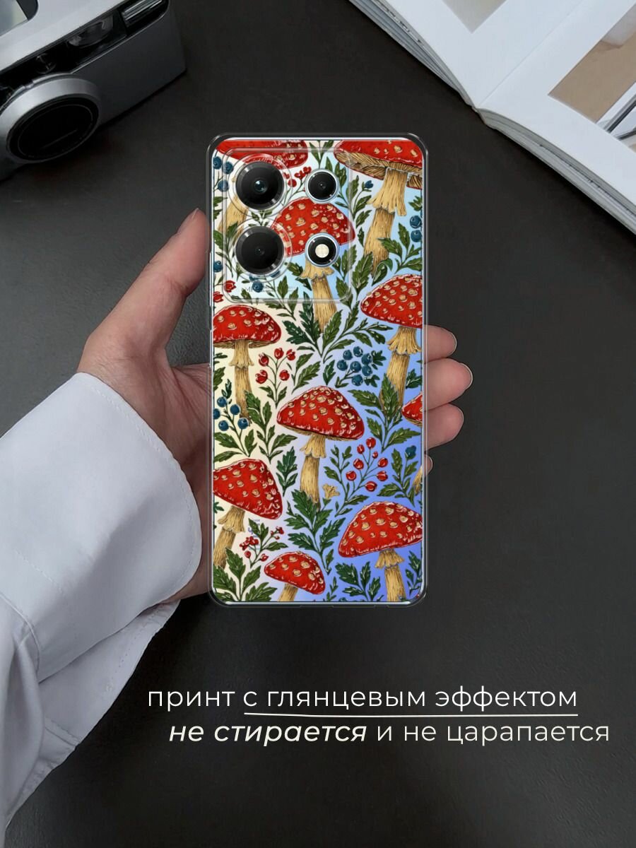 Чехол на Infinix Note 30 4G / Инфиникс Нот 30 4G с принтом Мухоморы — фото 1