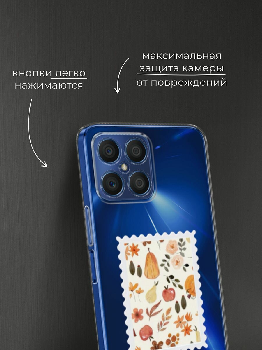 Силиконовый чехол на Honor X8 / Хонор X8 с принтом Уютный сезон — фото 1