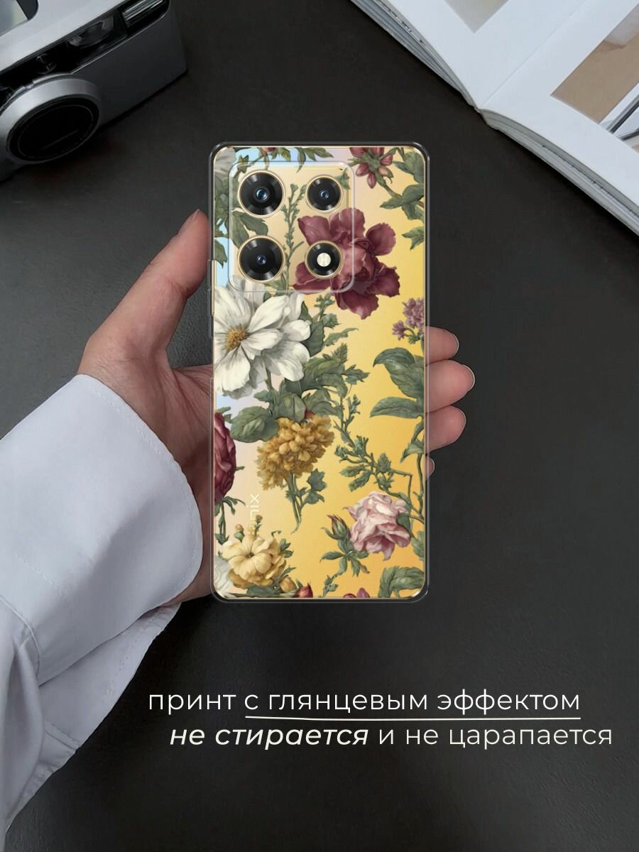 Чехол на Infinix Note 30 Pro / Инфиникс Нот 30 Про с принтом Акварельные цветы 2 — фото 1