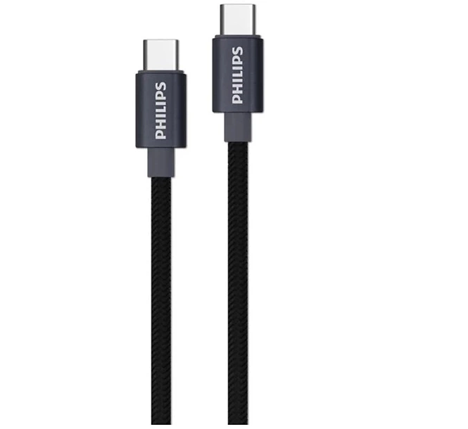 4895229141285 / 'Кабель Philips DLC8601, USB Type-C (m) - USB Type-C (m), 1.2м, в оплетке, белы