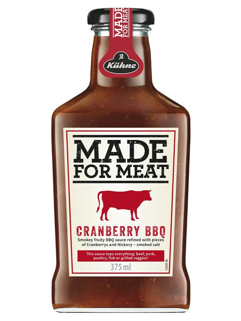 Соус томатный Kuhne Made for Meat Cranberry BBQ барбекю с клюквой, 375мл