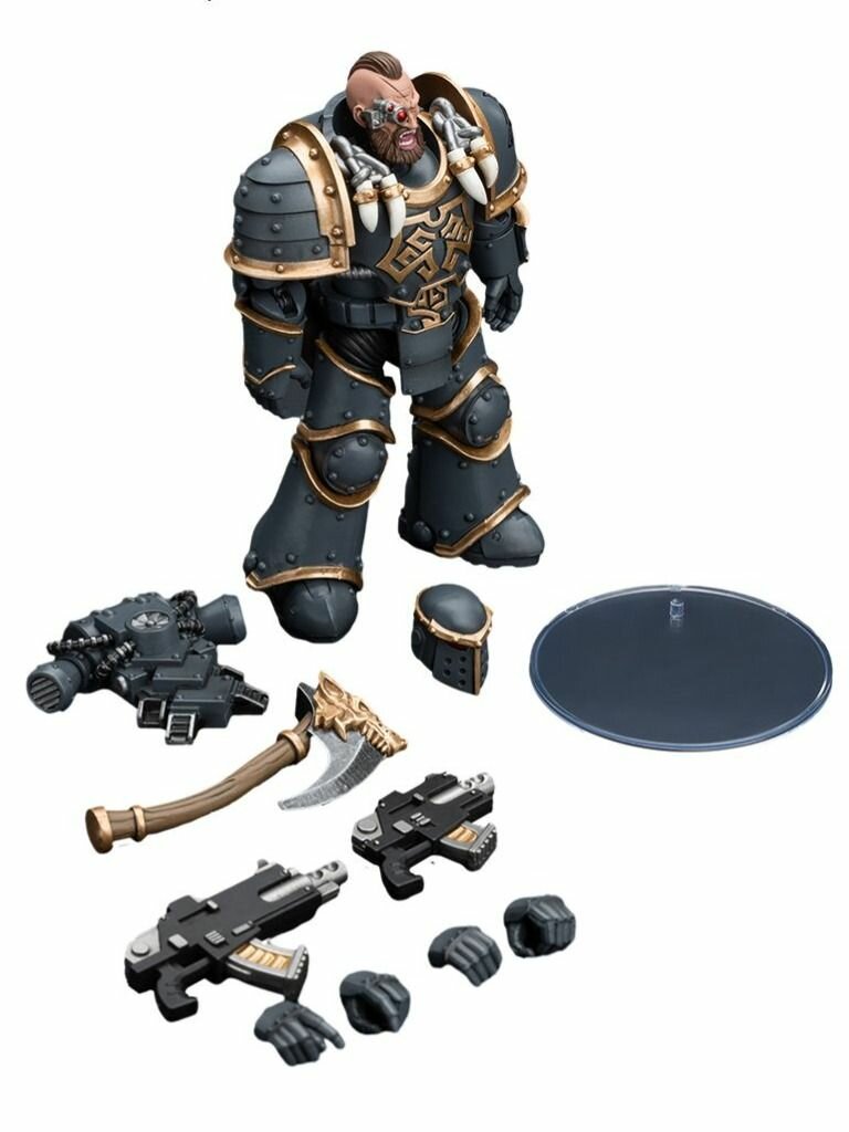 Подвижная фигурка JOYTOY Warhammer The Horus Heresy 1/18 Action Figures Space Wolves Grey Slayer Pack Grey Slayer 2 Model Toy Gift Free Shipping