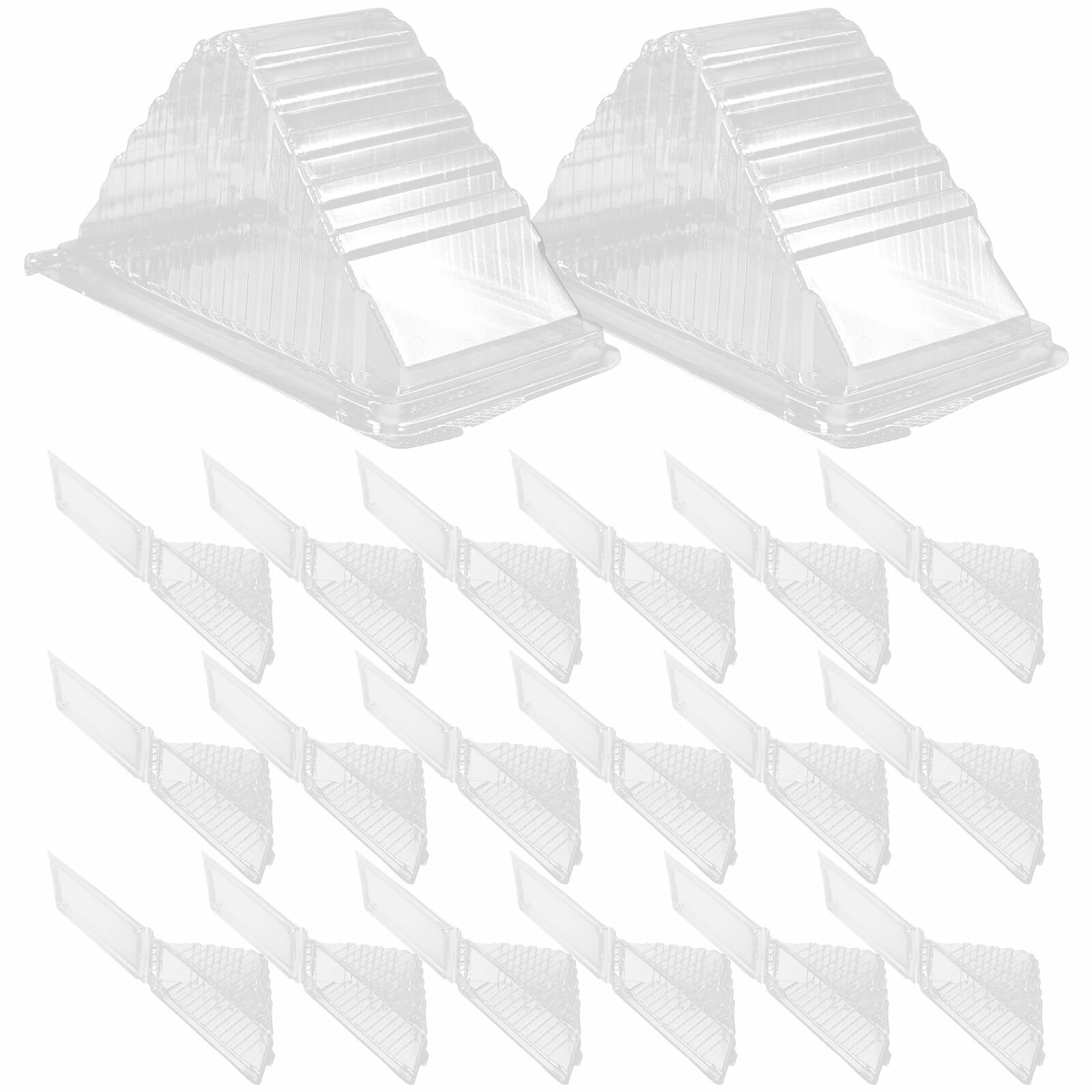 Треугольная Коробка Для Выпечки, Пластик, 50 Штук, Прозрачная, Для Хранения В Кухне