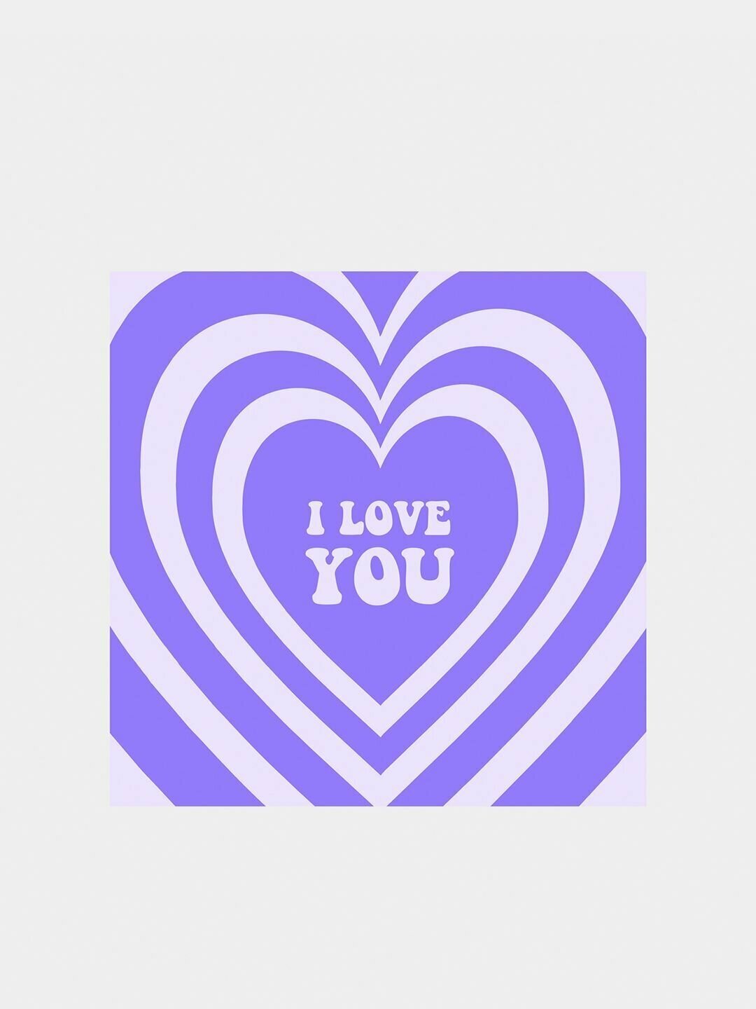 Открытка Расплывчатое сердце "Я тебя люблю", на 8 марта