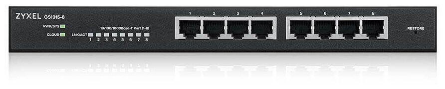 Коммутатор Zyxel GS1915-8-EU0101F (L2) 8x1Гбит/с управляемый