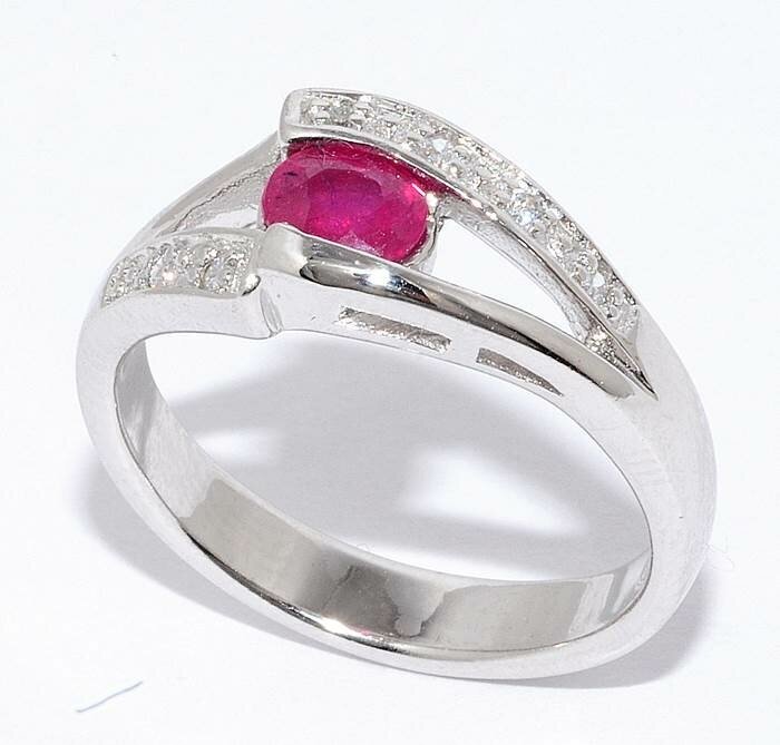 Кольцо, серебро, 925 проба, фианит